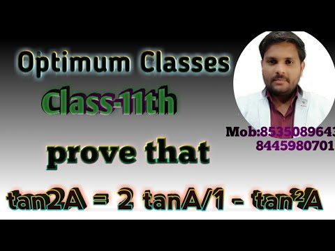 Class-11th, formula:tan2A=---------------- - YouTube