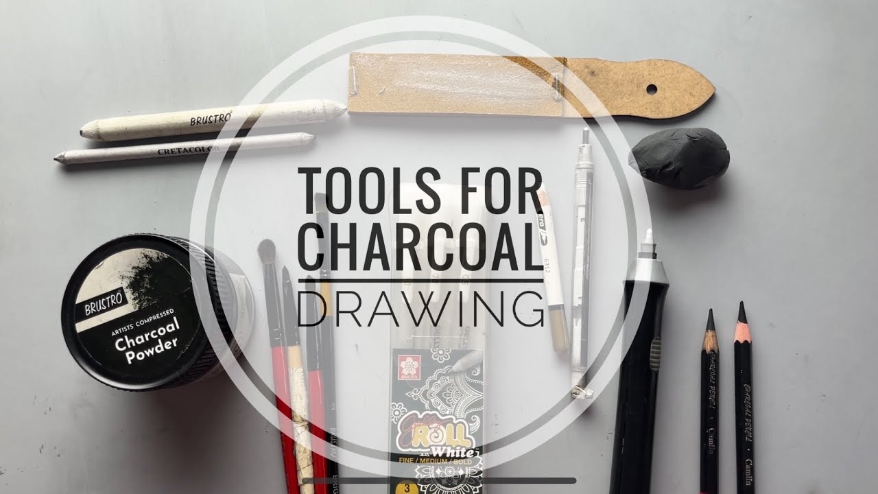 Materials for Charcoal Drawing - YouTube