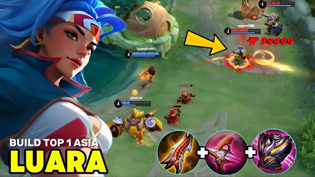 TOP ASIA LUARA BEST TRUE DAMAGE BUILD TO DOMINATE META HEROES (100% ...