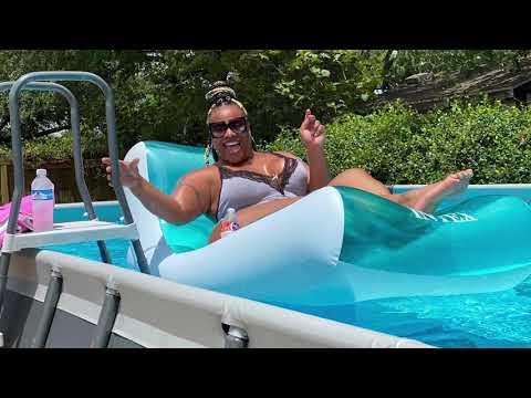 ImJustAngie at Home in the Pool Having a Blast!