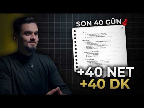 Son 40 Gün TYT'de +40 NET Artır ve +40 Dakika Hızlan | ÜCRETSİZ Program