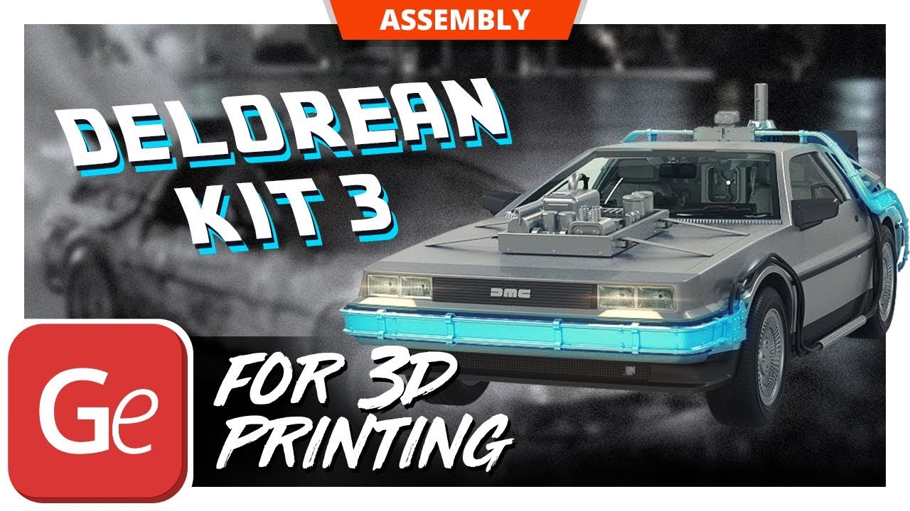 DeLorean 3D Printing Model | Assembly Kit 3: Car Interior, Wheels and ...