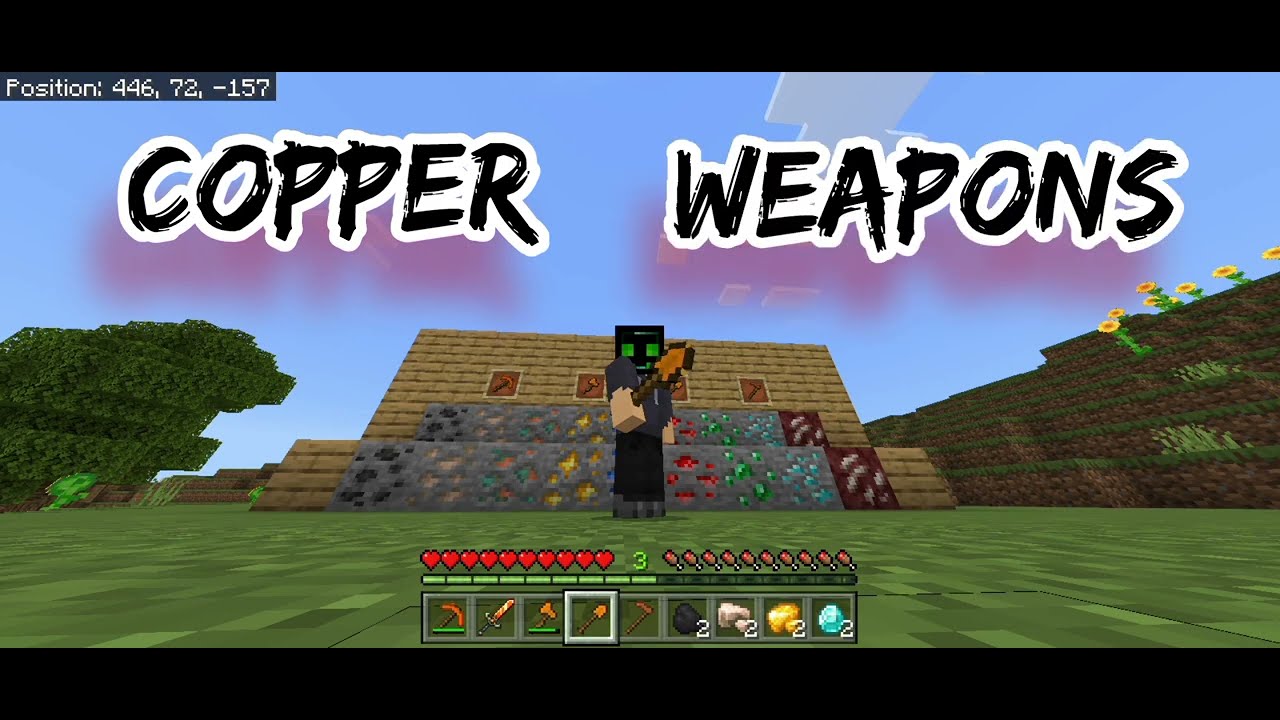 Minecraft 1.19.73 - Copper Weapons addon (Mejor uso para el cobre ...
