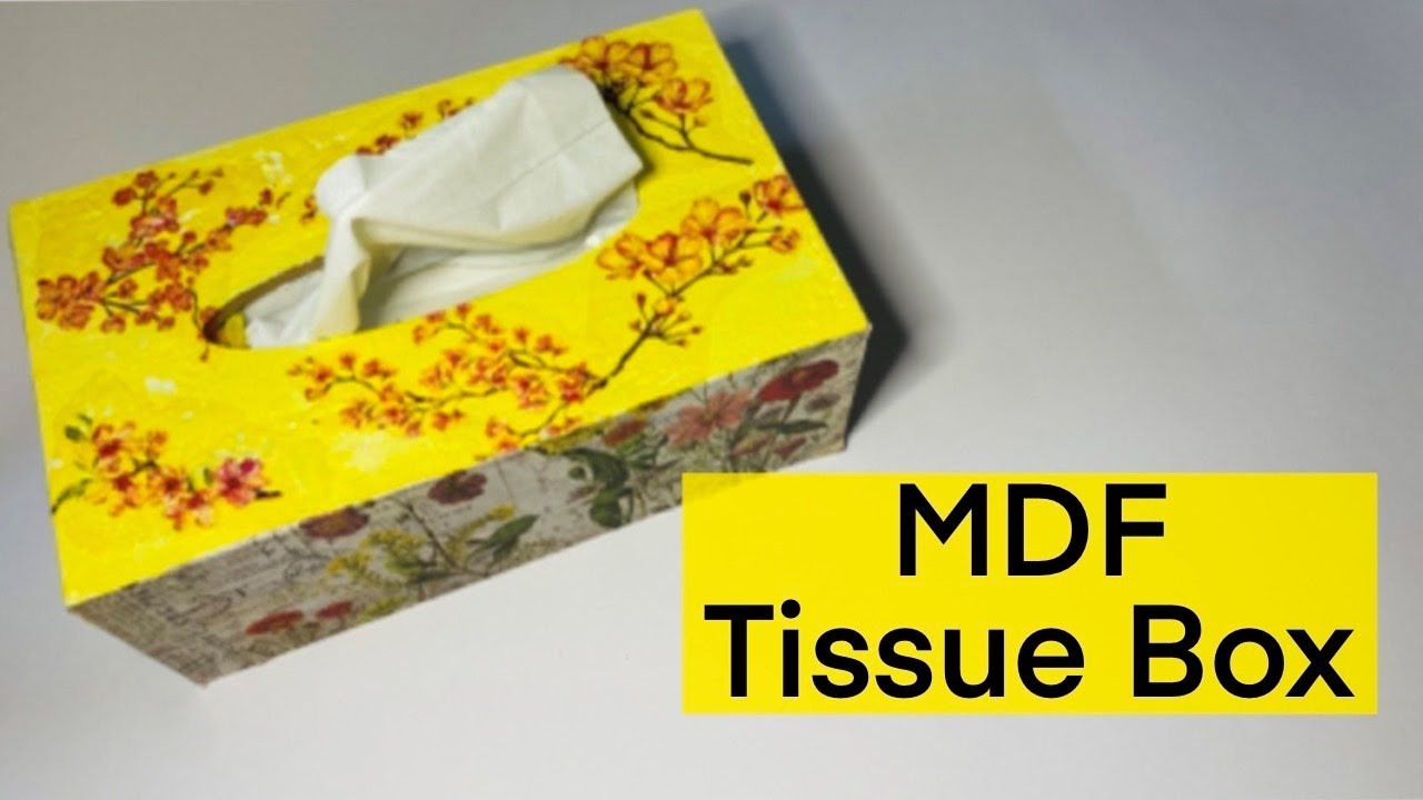 DIY Decoupage Tissue Box - YouTube