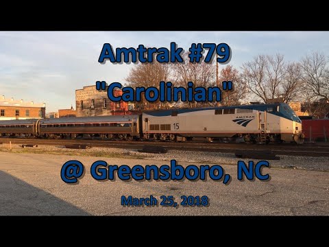 Amtrak #79 "Carolinian" @ Greensboro, NC 03-25-18 - YouTube