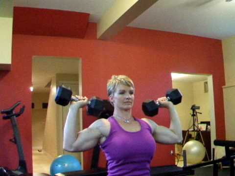 Krista - DB Shoulder Press - Pronated Grip - Women - YouTube