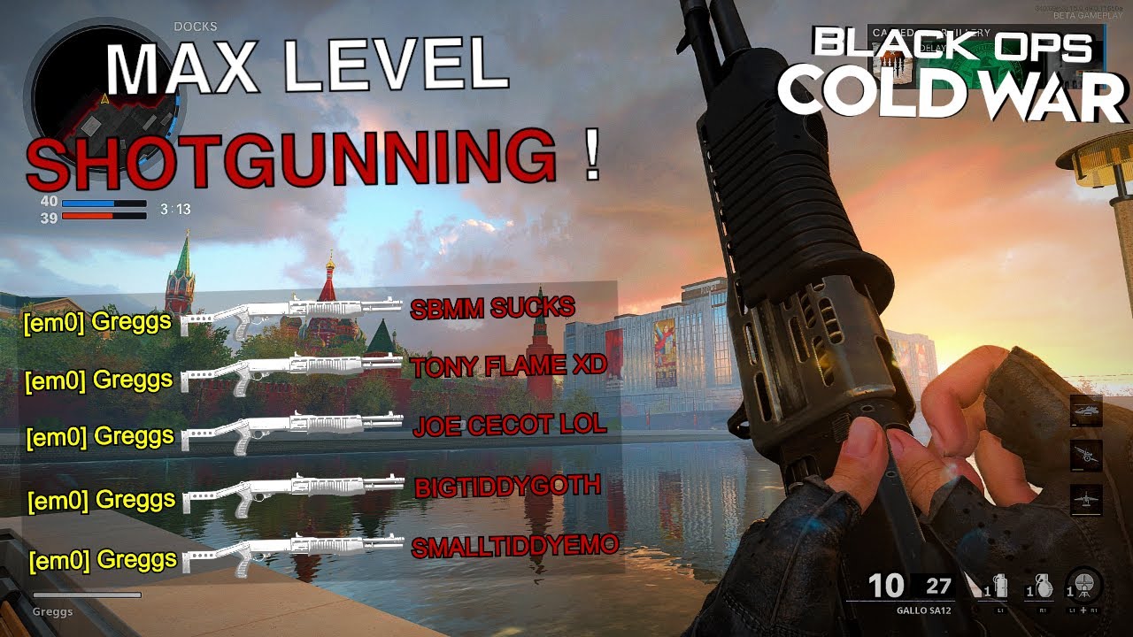 MAX LEVEL Shotgunning on Black Ops Cold War BETA! | BEST SHOTGUN Class ...