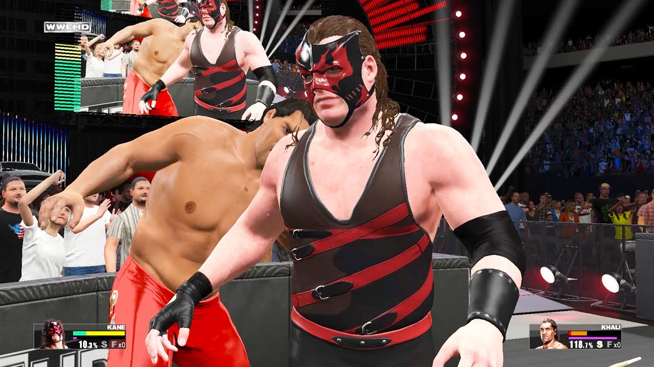 Kane vs The Great Khali | WWE | WWE Games | Kane's Chokeslams ...