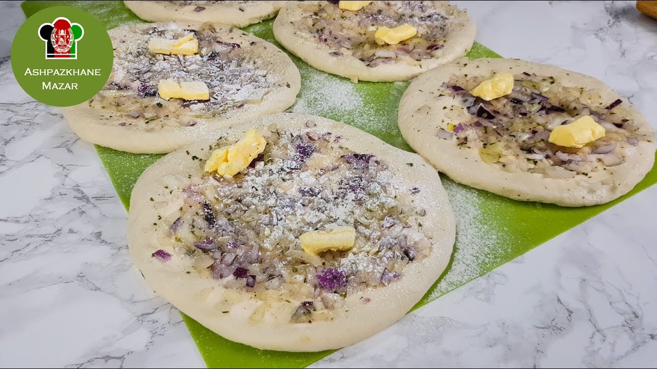 Naan Pyazi | ( نان پیازی به روش آشپزخانه مزار (مثل کباب مزه دارد - YouTube