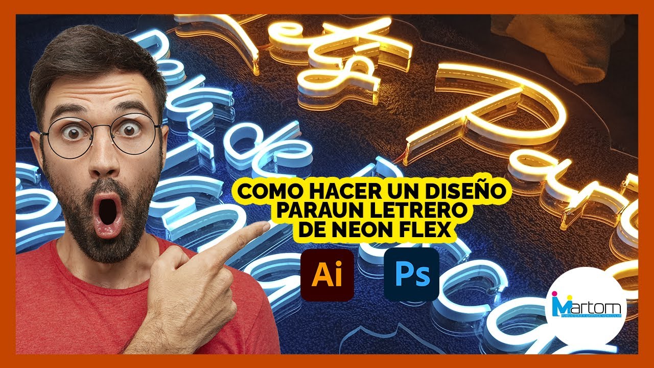 Diseño para letrero de neon / Illustrator y Photoshop 🌟 | Paso a Paso ...