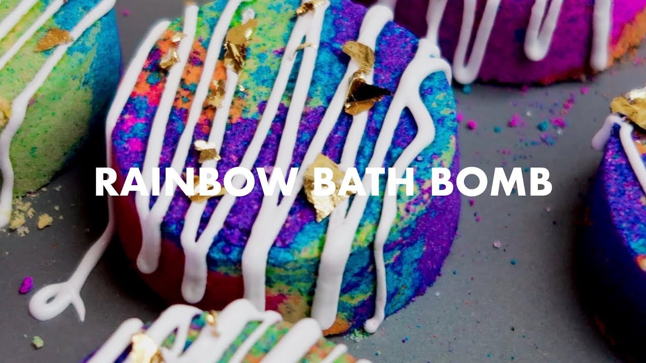 Making the Gilded Rainbow Bath Bomb - YouTube