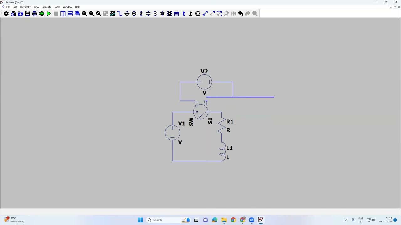 LTspice Simulation of RL Transient Circuit - YouTube