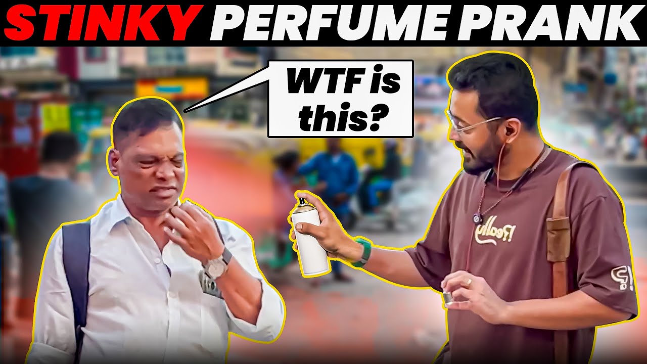 STINKY PERFUME PRANK 🤢| DISGUSTED REACTIONS 😂 | BECAUSE WHY NOT - YouTube