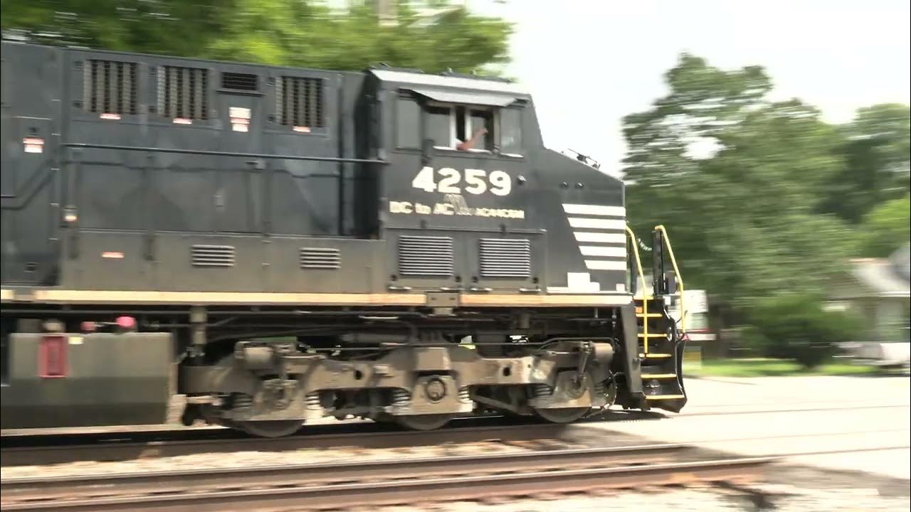 NORFOLK SOUTHERN GE AC44C6M Southbound Coil Steel Train - YouTube