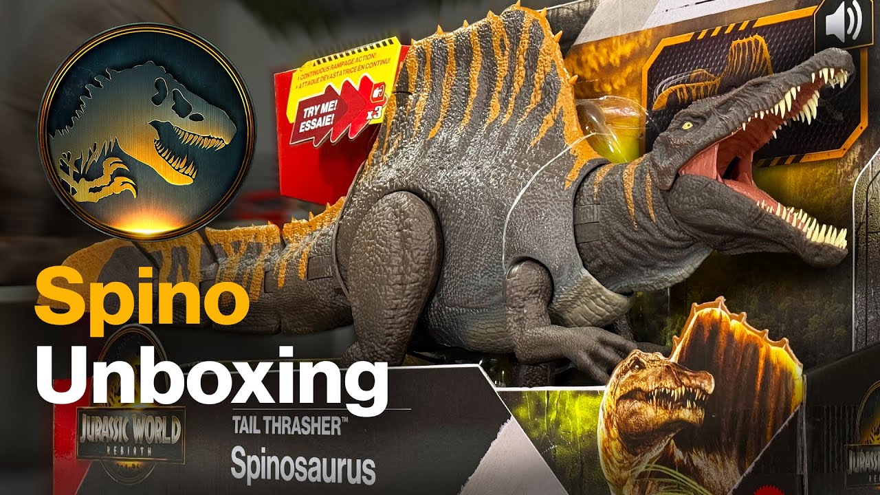 UNBOXING Jurassic World Rebirth Spinosaurus 'Tail Thrasher' 4K Toy ...