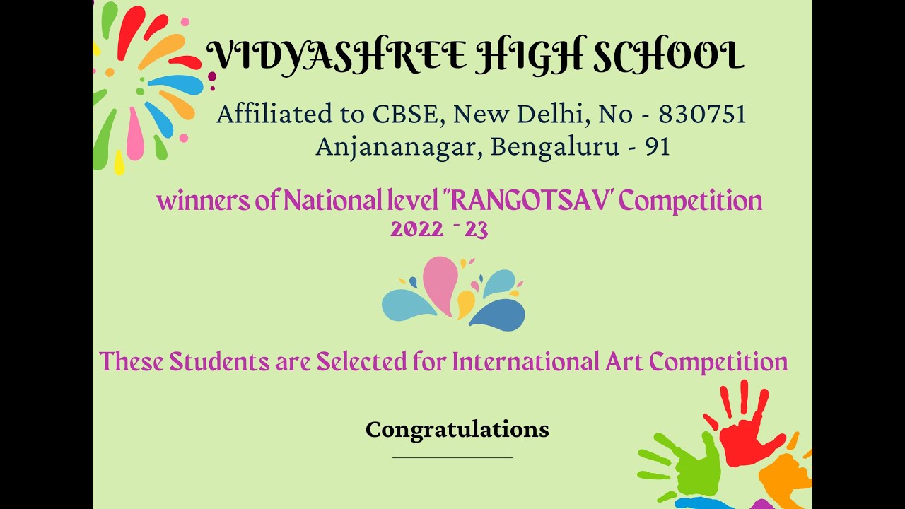 Winners of National level 'RANGOTSAV' Competition 2022 - 23 ...