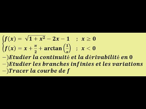 Etude de fonction : arc tangente/branches infinies/variations - YouTube