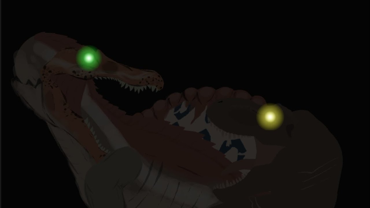 spinosaurus vs rexy battle - YouTube