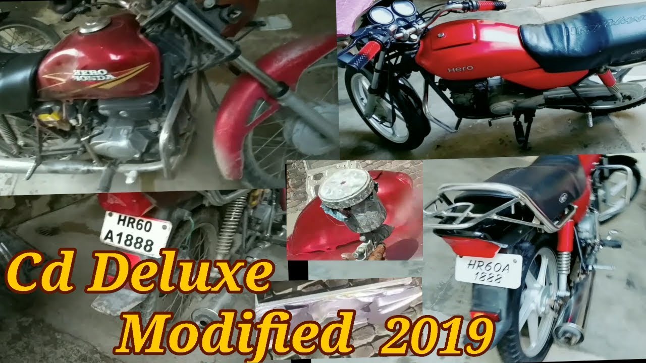 Old modal Cd deluxe modified 2019 make splendor hero - YouTube