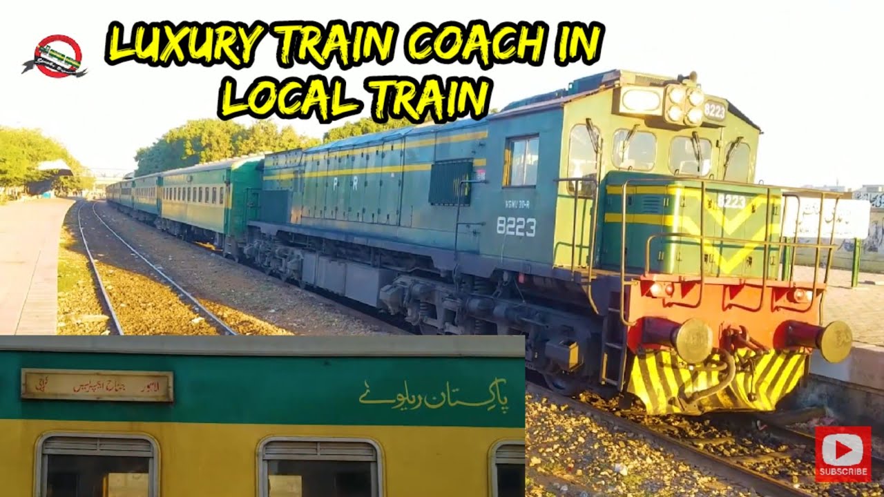 LUXURY Train Coach in LOCAL Train || Train TRAFFIC at Landhi || AGE's ...