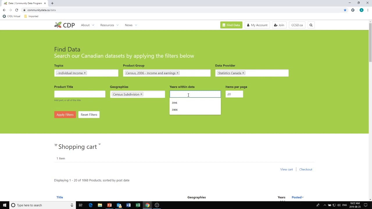 Community Data Project (CDP) Demonstration - YouTube