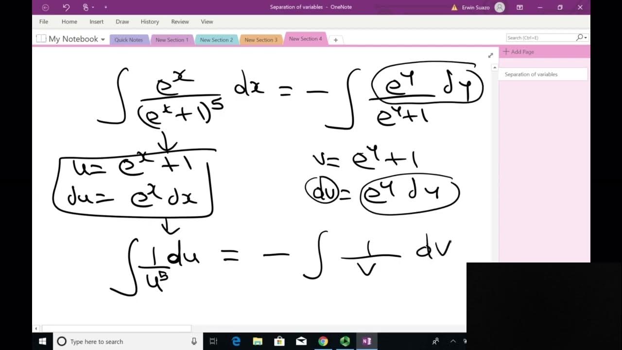 Differential Equations: Week 2 Example 3 Separation of Variables - YouTube