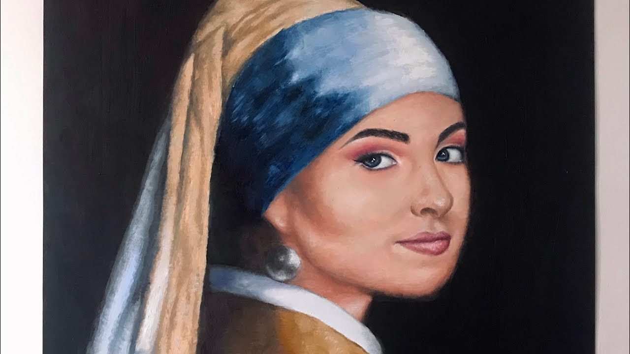 Time lapse of my oil painting of Katrina Stuart - YouTube