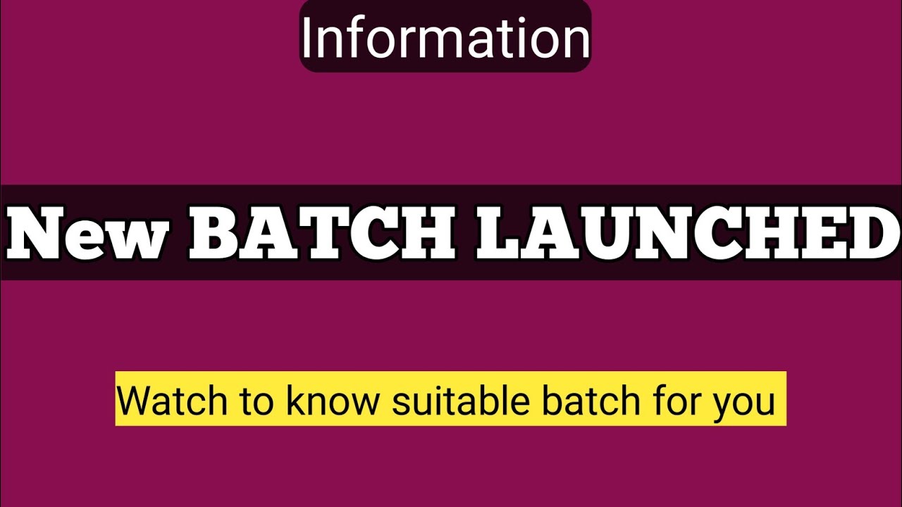 New batch launch announcement ||MATHS batch ||Tcs pathshala app ...
