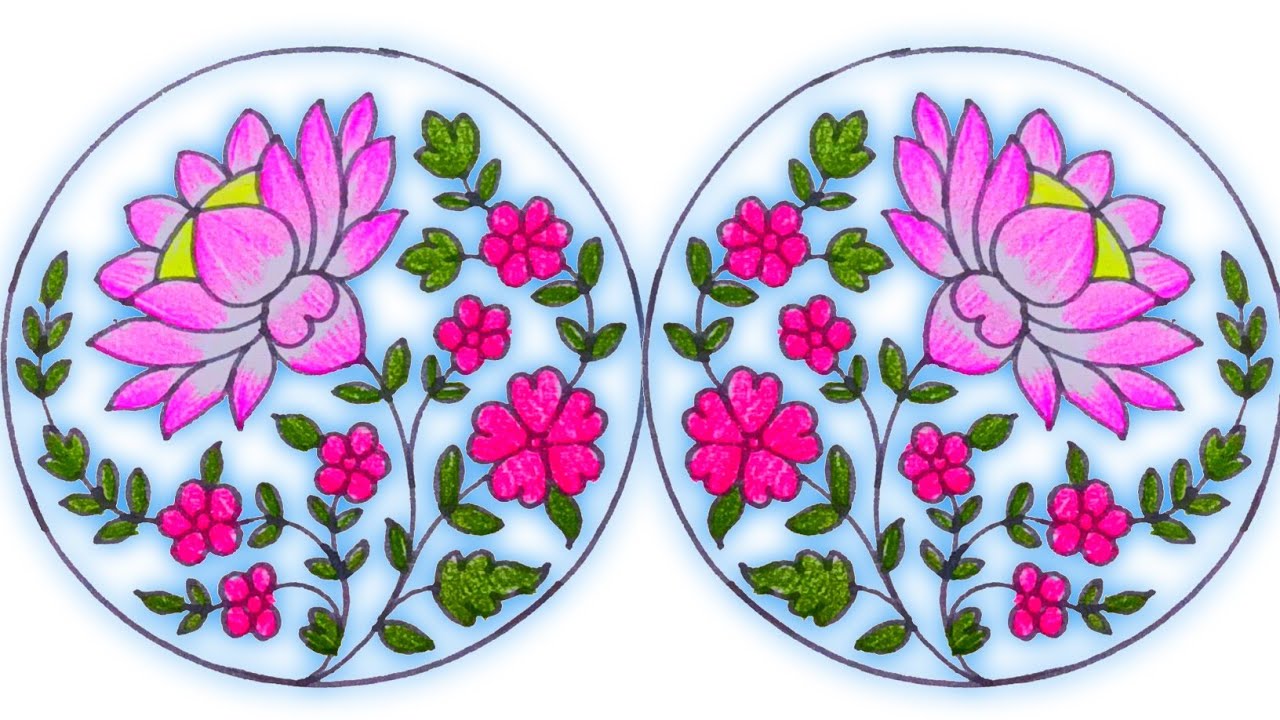 Alekhan | How To Draw Lotus Flower Alekhan Drawing - YouTube