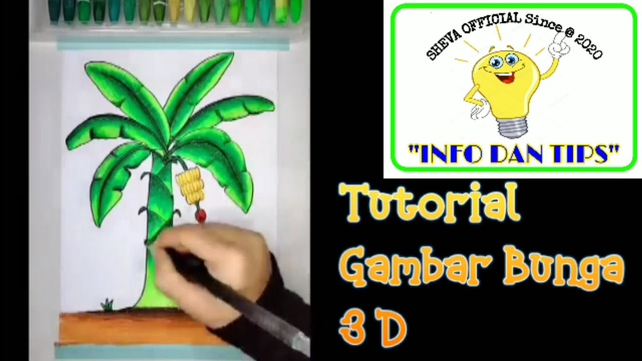 In~Tips : "Tutorial Gambar Bunga 3D" - YouTube