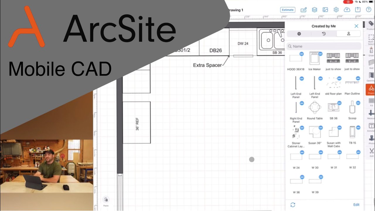 ArcSite Mobile CAD Program - YouTube