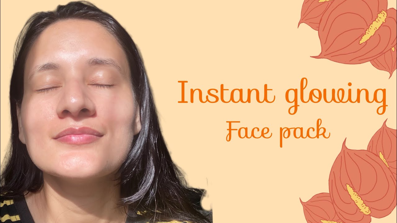 Instant glowing face pack🌸#glowingskin #trending #homeremedies # ...