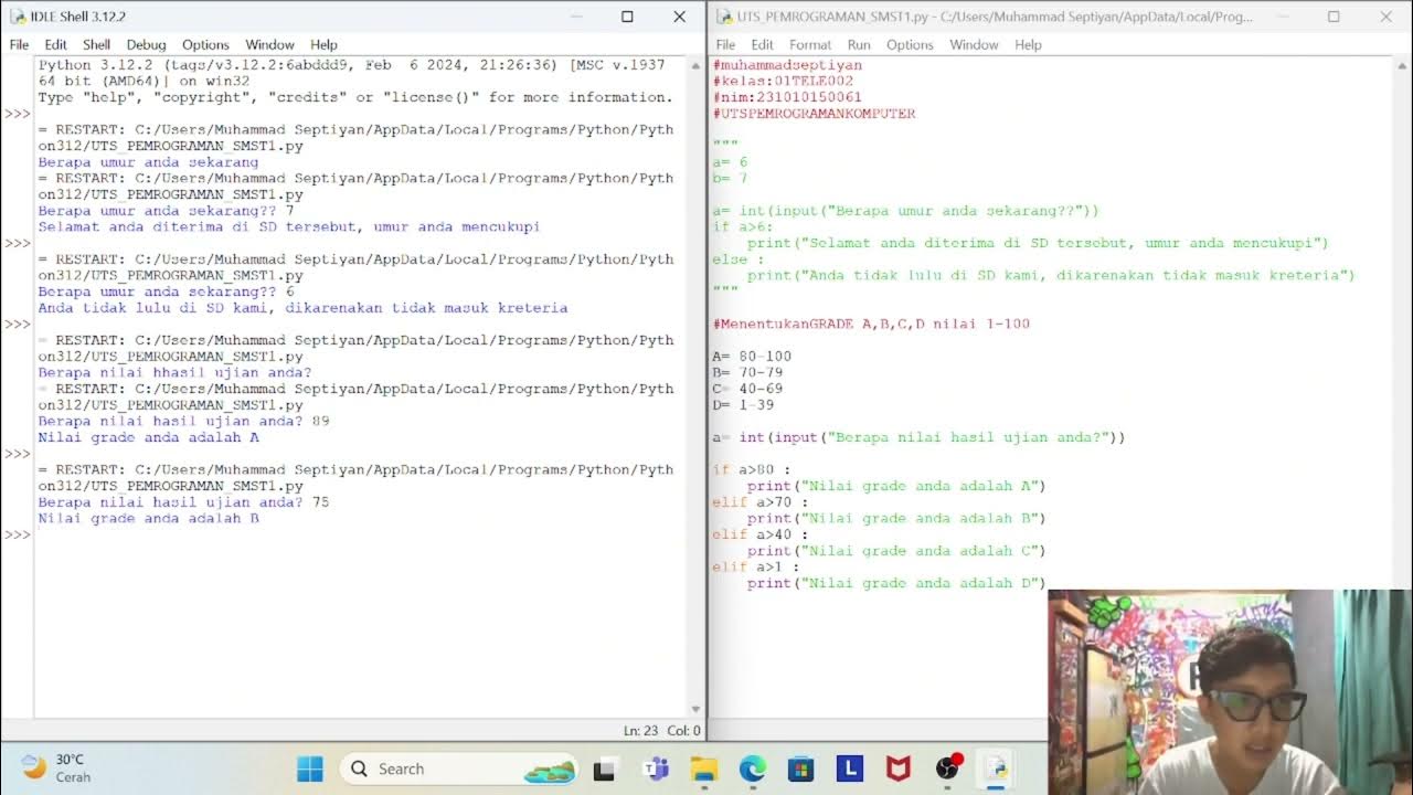 UTS PEMROGRAMAN SEMESTER1 - YouTube