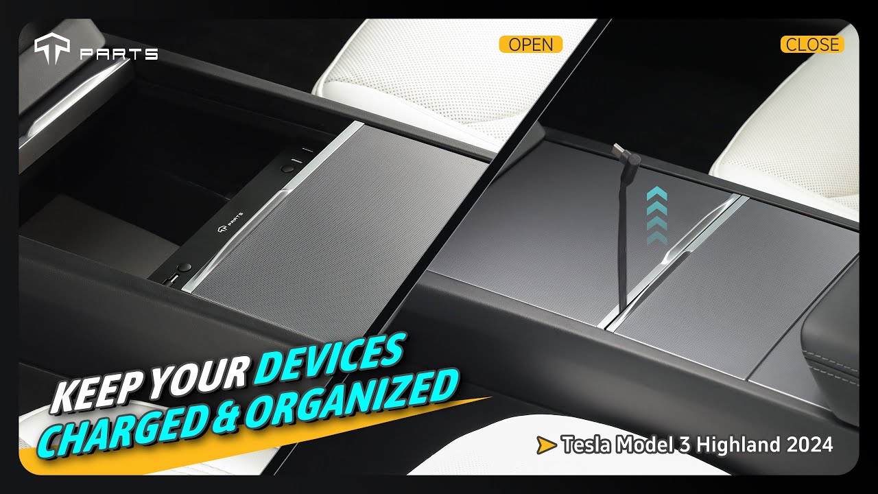 Model 3 Highland Muti-Ports Hidden Center Console USB Hub - YouTube