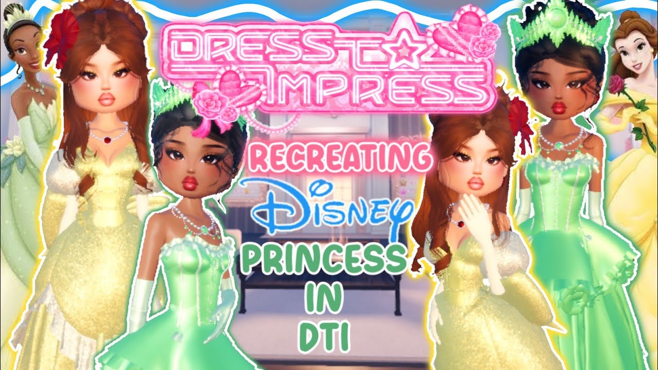 Recreating ICONIC Disney Princesses 👑 | Dress to Impress Roblox (DTI ...