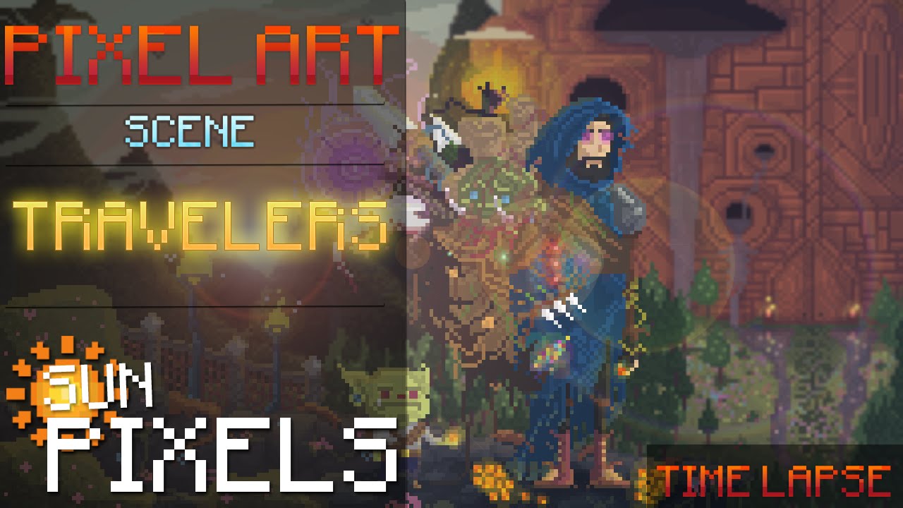 Pixel Art ║ Scene ║ Travelers ║ Time Lapse ║ Speed Art - YouTube