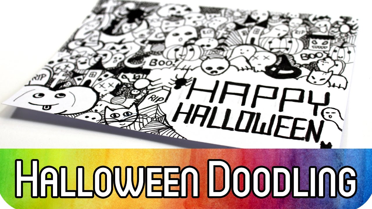 Doodling Happy Halloween | Art Journal Speed Painting | kreativbunt ...