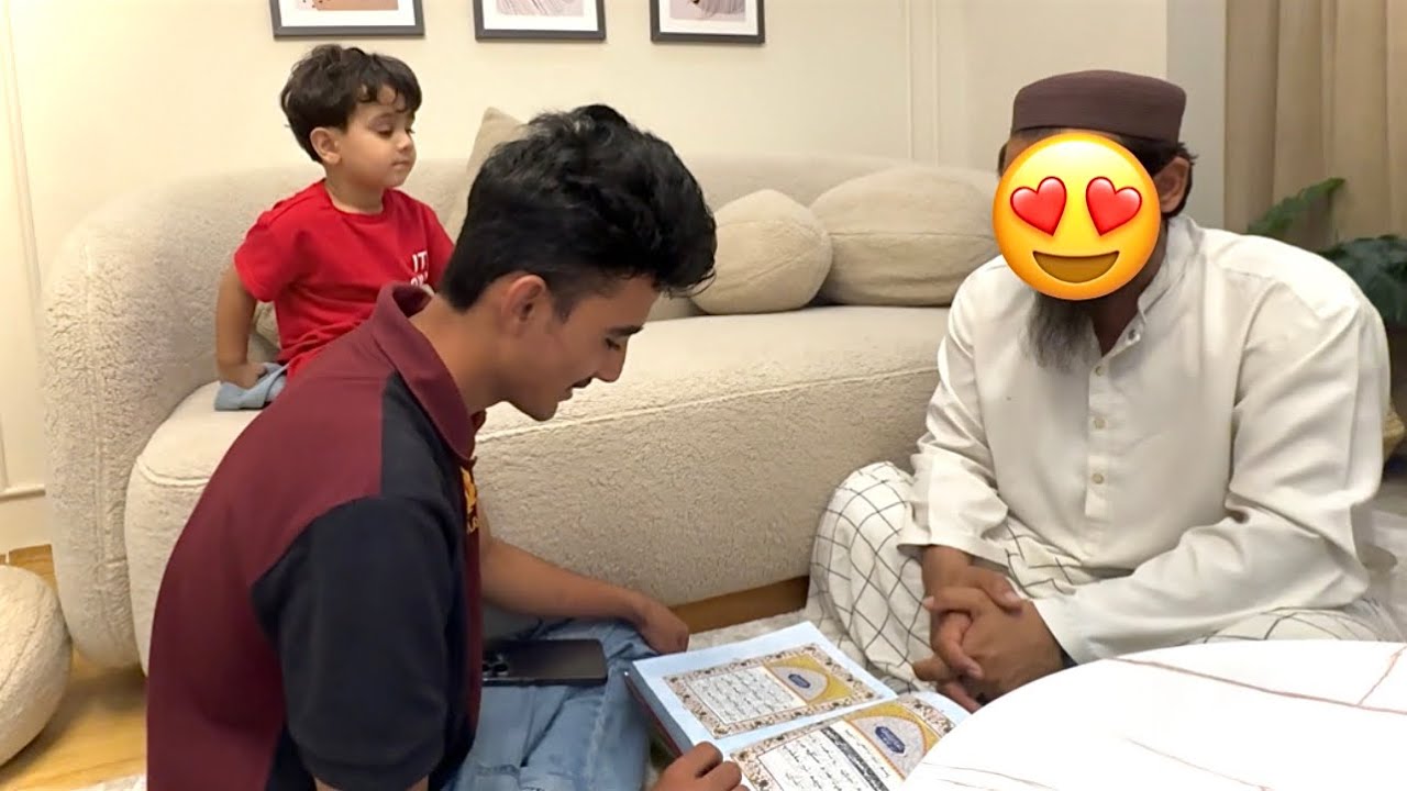 Abdullah bhi basil ke qari sahab ke pass lag gaya😍 | ab ye dono sath ...