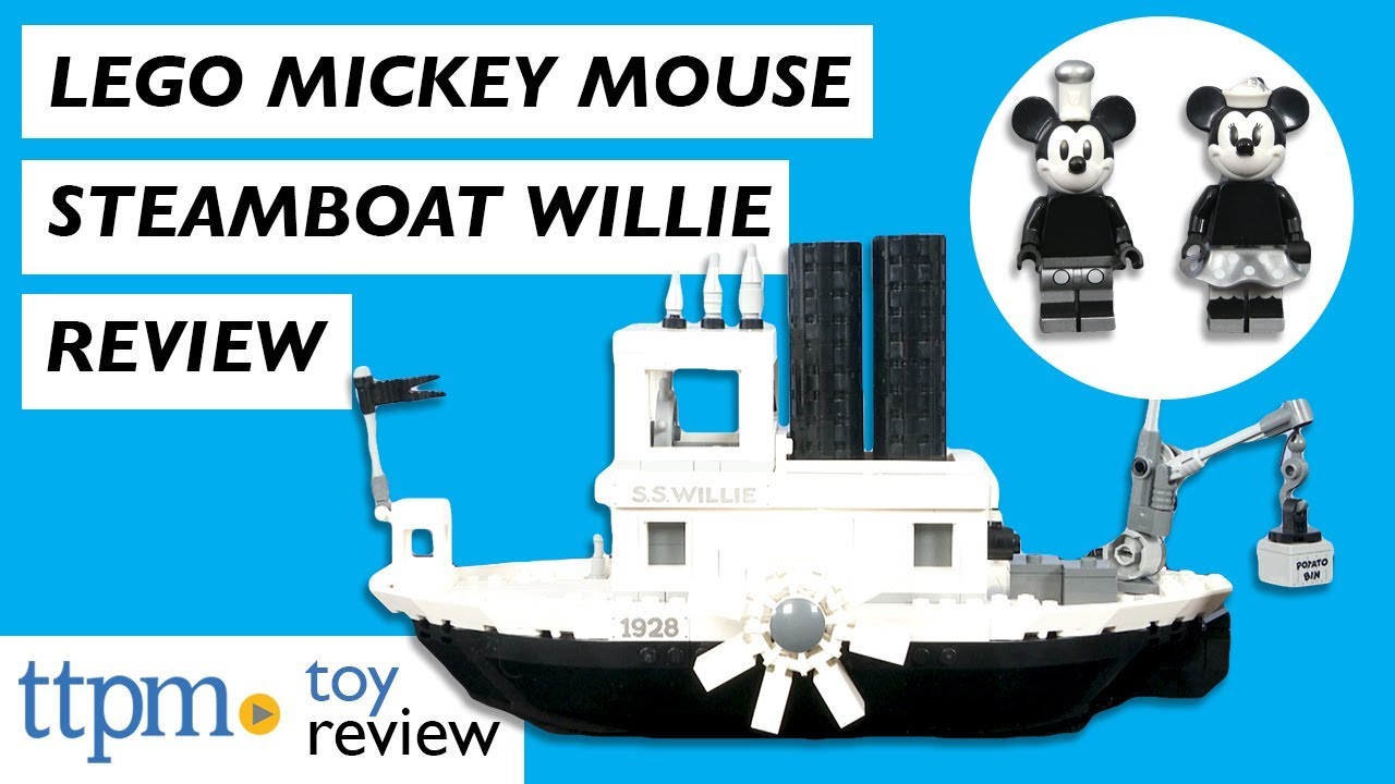 Disney Mickey Mouse Steamboat Willie from LEGO - YouTube