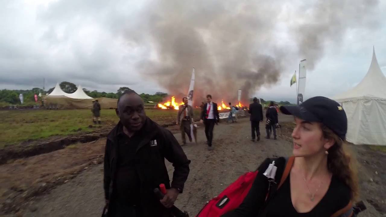 Filming at the Ivory Burn 30th April Kenya - YouTube