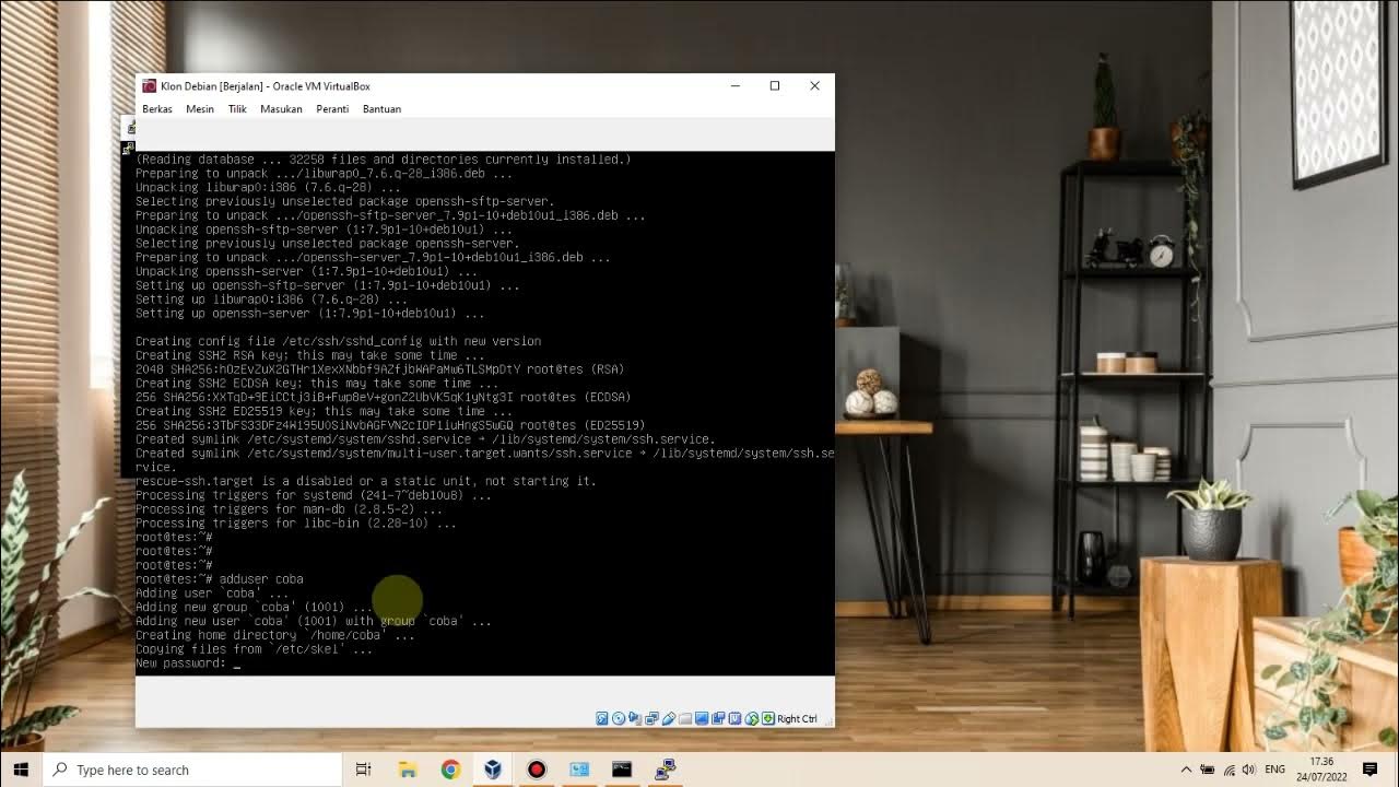 KONFIGURASI REMOTE SERVER (LINUX DEBIAN) - YouTube