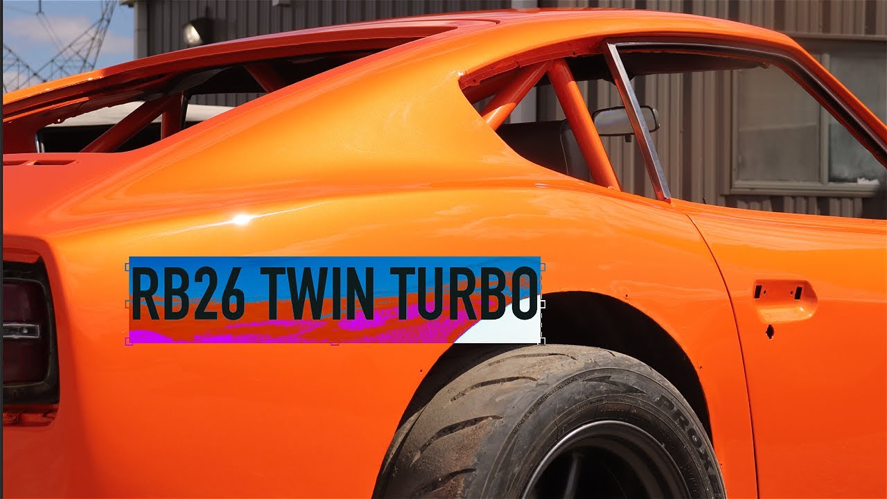 RB26 Twin Turbo Datsun 240z - Full Paint Job - HOK Tangelo - YouTube