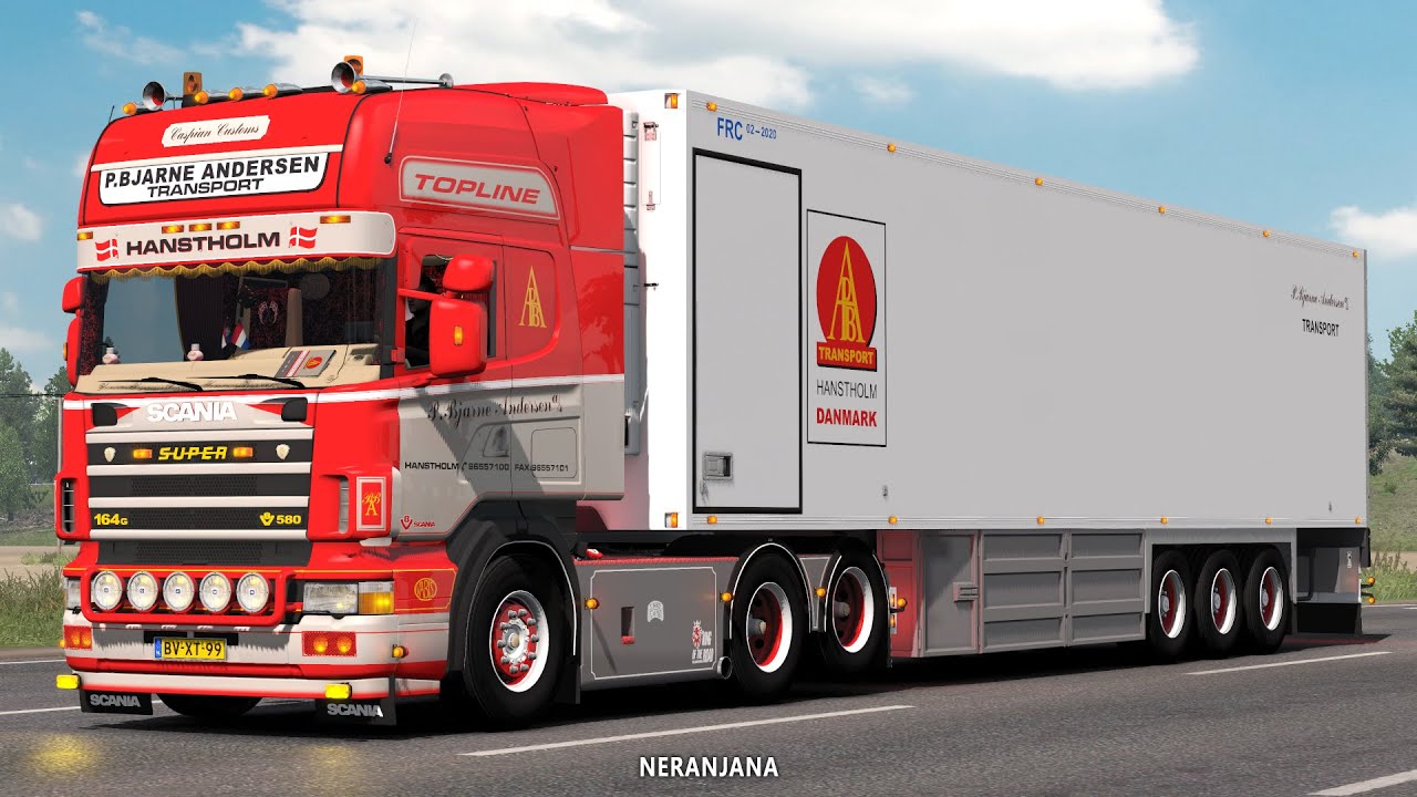 ETS2 1.38 Mod | P.Bjarne Andersen Scania 164G 580 + Trailer | Euro ...