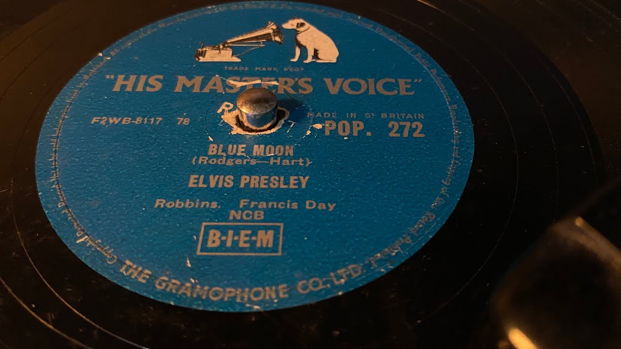 Elvis Presley - Blue Moon - 78 rpm - HMV POP272 - YouTube