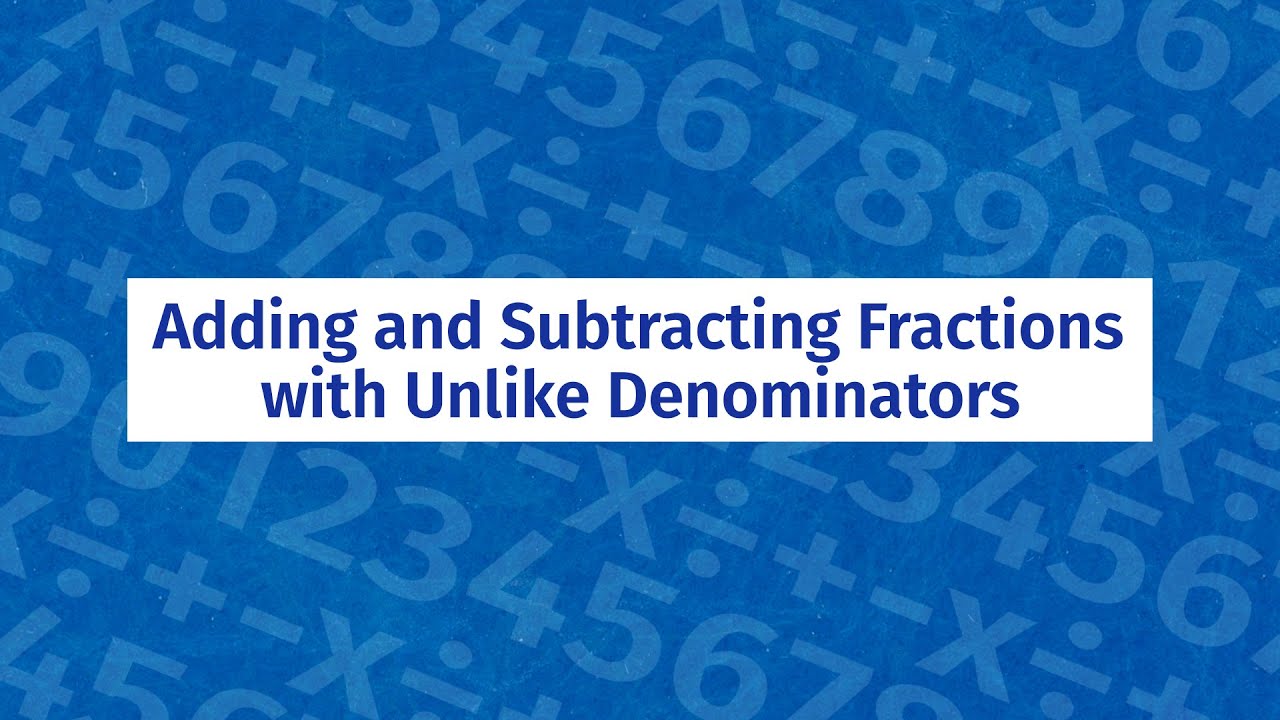 Dominoes - Adding and Subtracting Fractions with Unlike Denominators ...