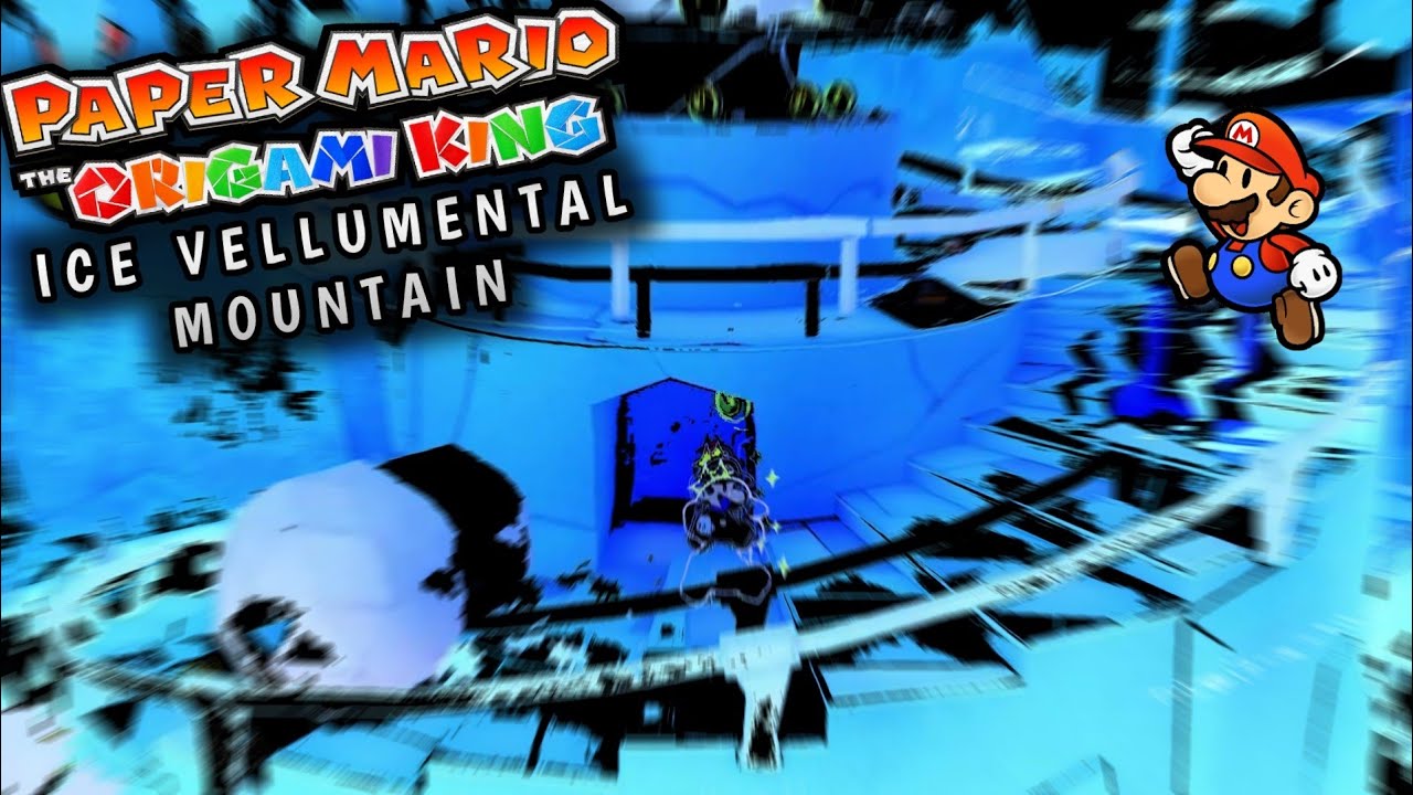 Paper Mario The Origami King Ice Vellumental Mountain - YouTube