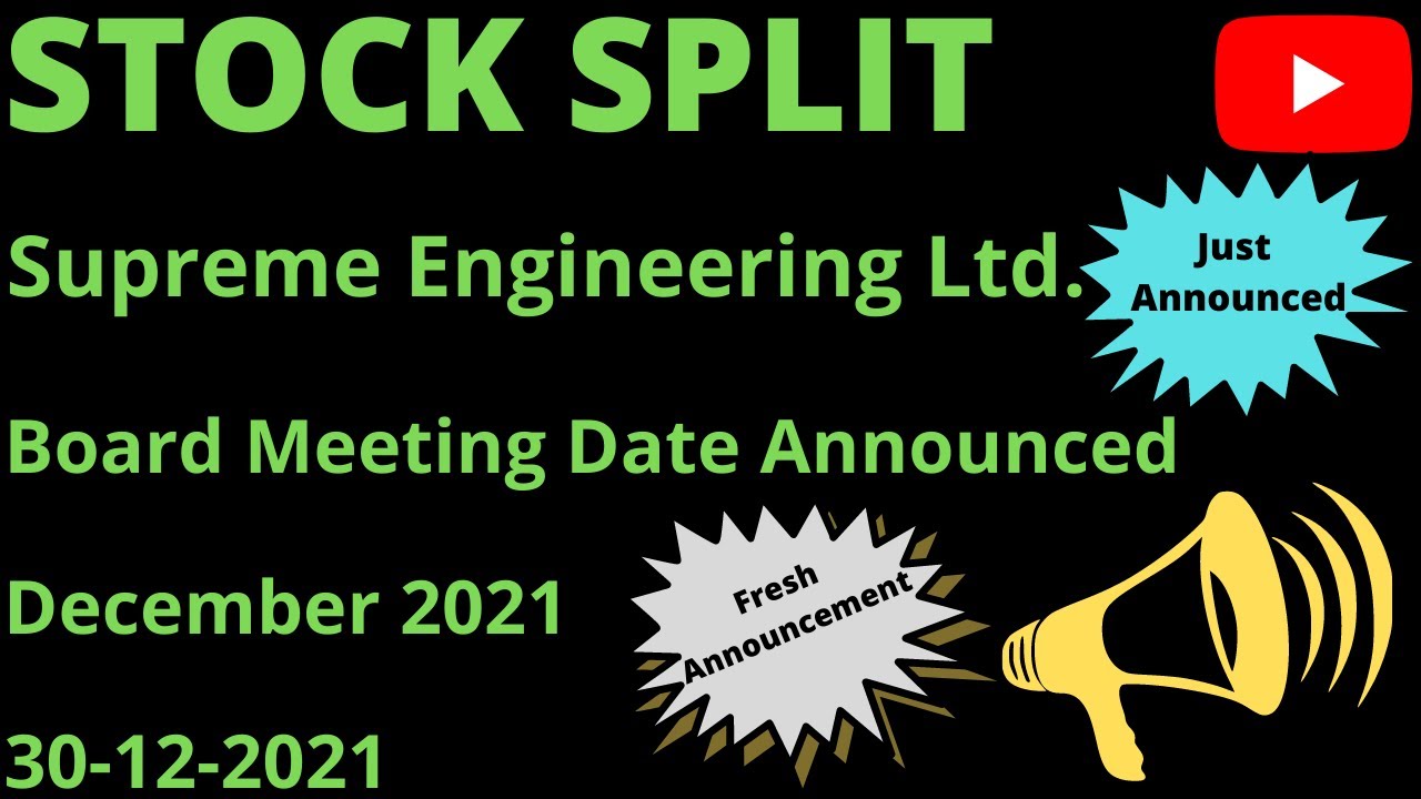 Supreme Engineering Share Latest News : Stock Split : Board Meeting ...