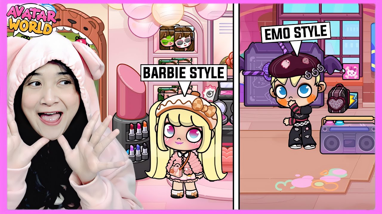 (New Update Avatar World) Emo Style VS Barbie Style ! @bangboygamingYT ...