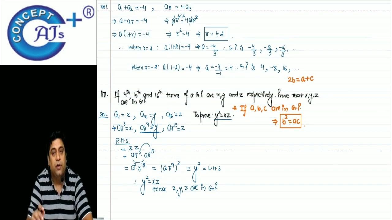 Sequence & Series Lec 3 II 11th Maths NCERT Ex 9.3 G.P II Ashish Bhatia Maths - YouTube