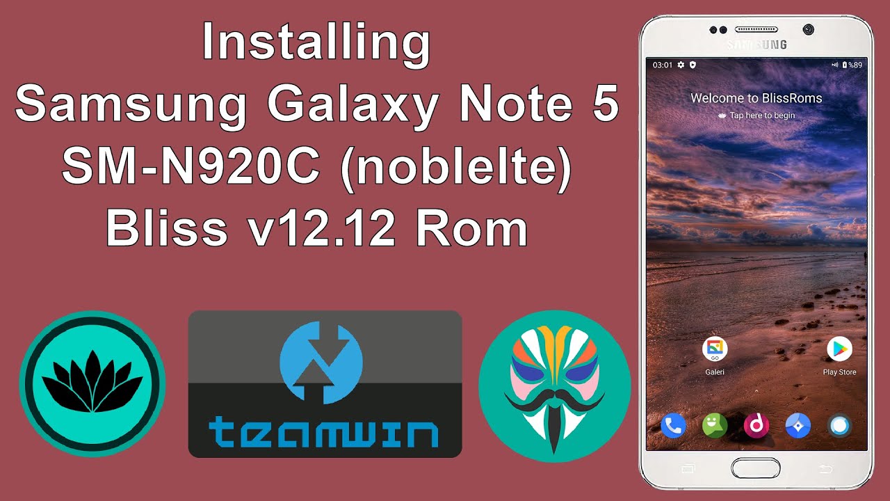 Samsung Galaxy Note 5 SM-N920C (noblelte) Bliss v12.12 Rom Yükleme - YouTube